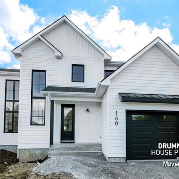 Modern Farmhouse Plans - Etsy