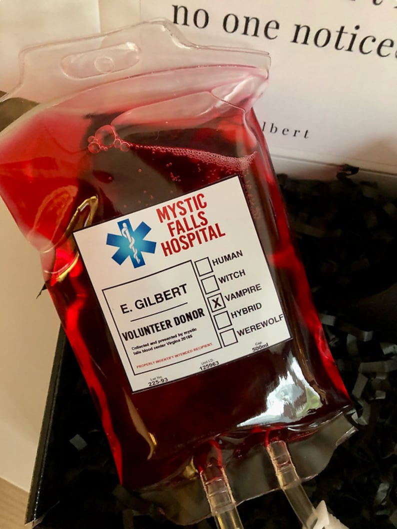 Vampire Blood Bag Shower Gel With Vampire Necklace Gift Set/vervain ...