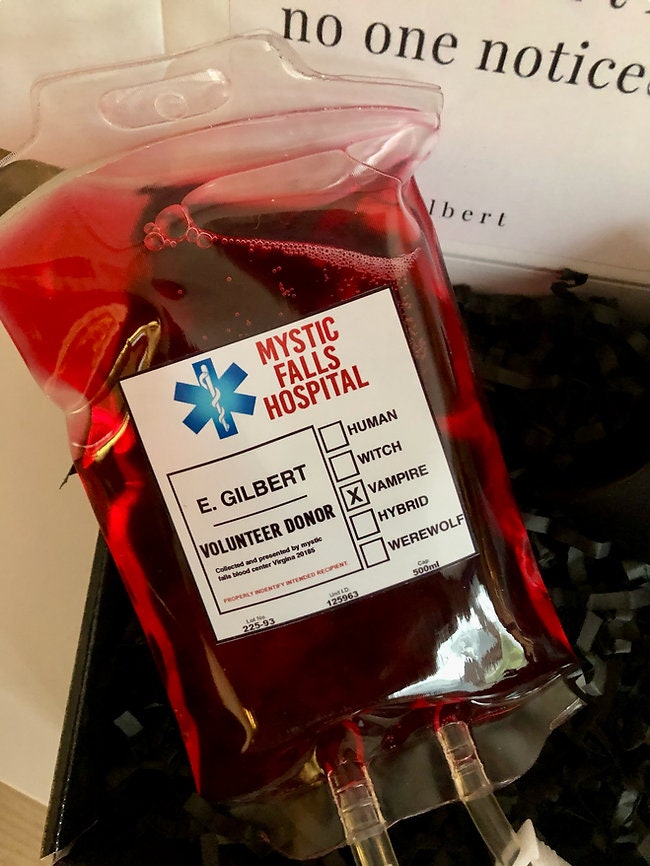 Vampire Blood Bag Shower Gel With Vampire Necklace Gift Set/vervain ...