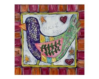 Folk Art Painting HOLY GATOR 9 X 12 Acrylic on Canvas - Etsy