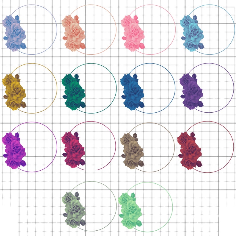 Floral Ring Backdrop Overlays Maternity Overlays for - Etsy