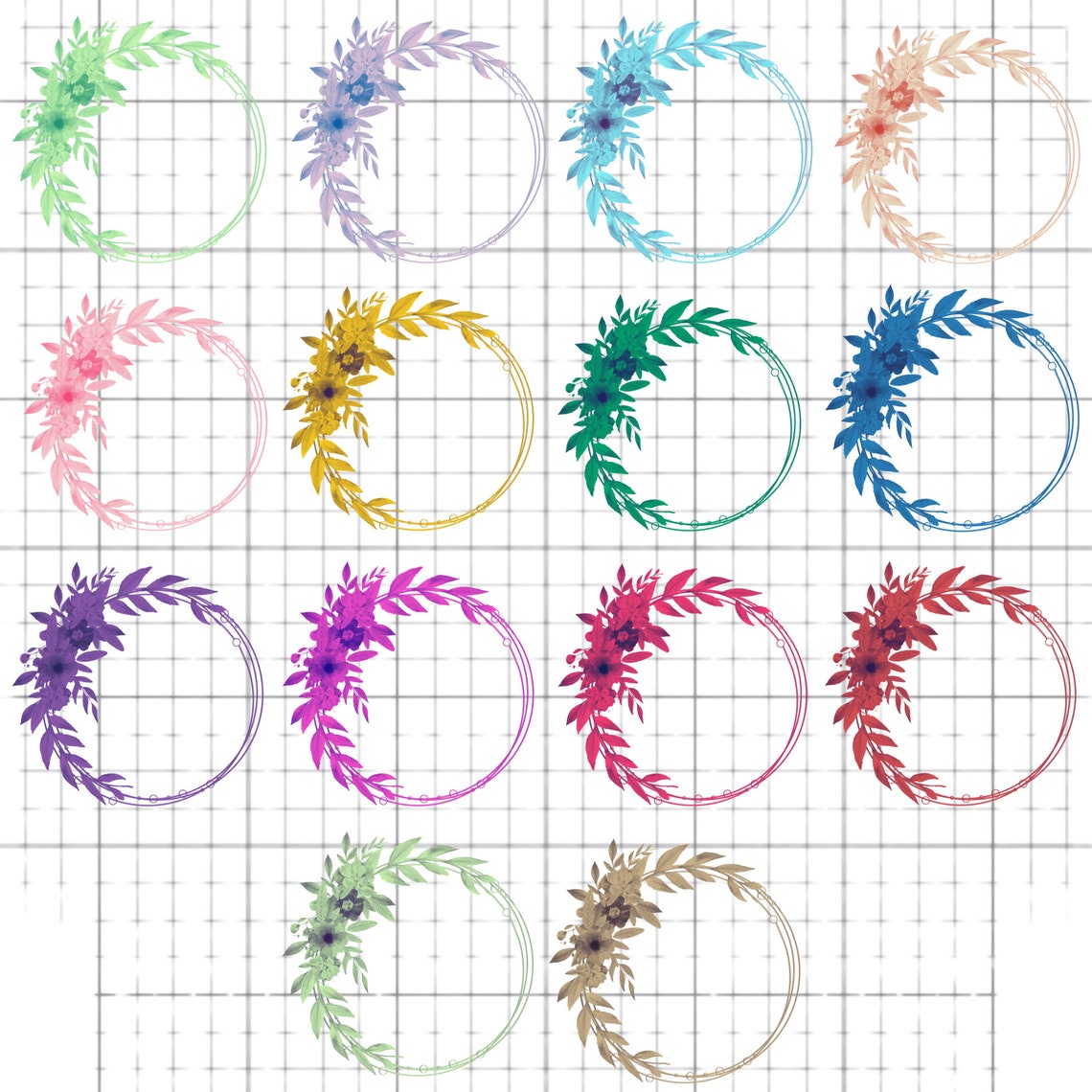 Floral Ring Backdrop Overlays Maternity Overlays for - Etsy