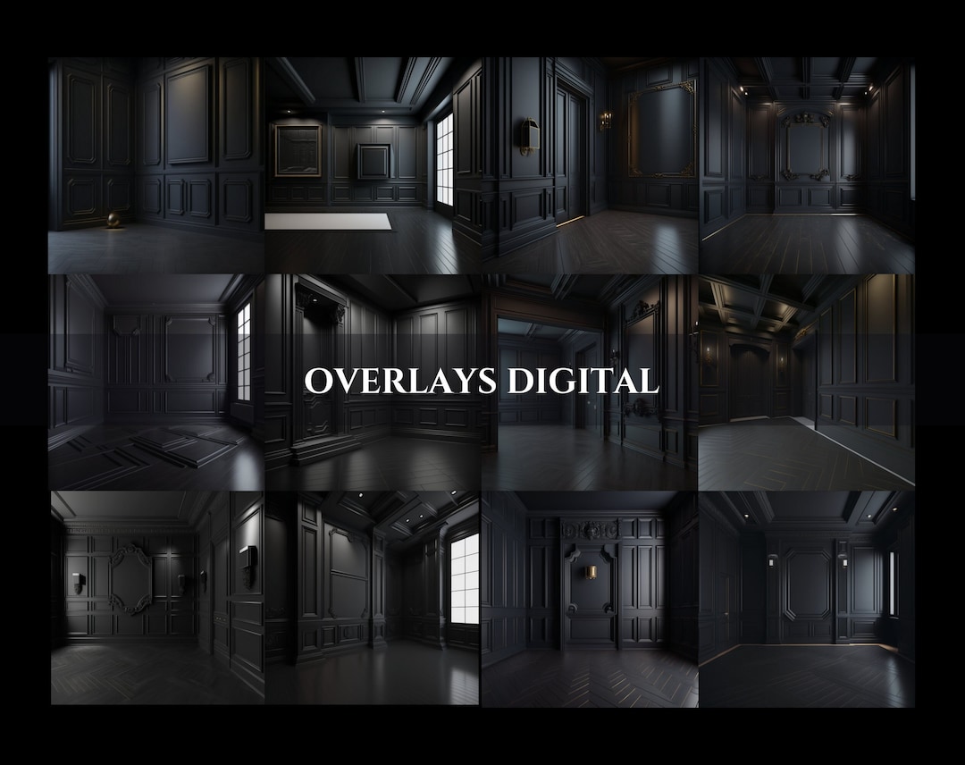 Black Paneled Wall Overlay Backdrops, Maternity Backdrop Overlays ...