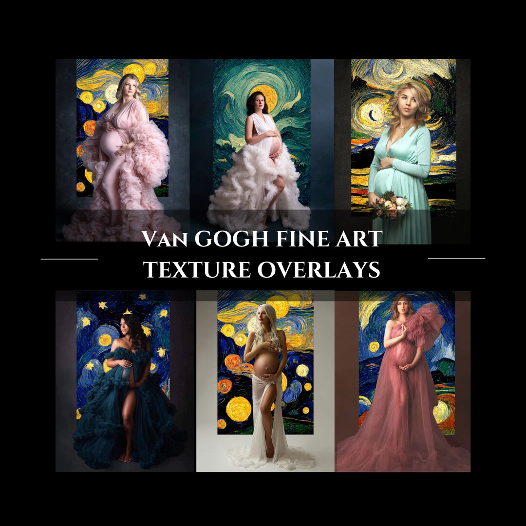 Van Gogh Style Fine Art Texture Overlays,maternity Backdrop Overlays ...