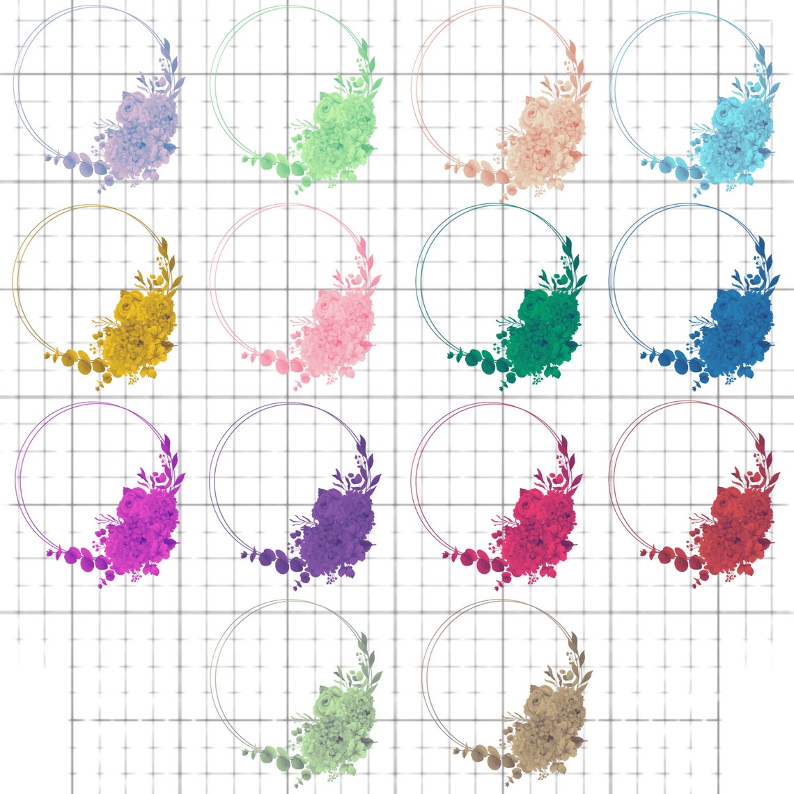 Floral Ring Backdrop Overlays Maternity Overlays for - Etsy