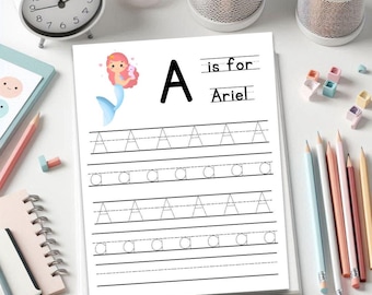 Princess Fairytale Themed Alphabet Tracing Printable - Etsy