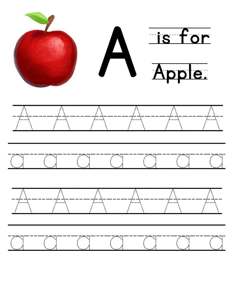 Farm-themed Pre-k Alphabet Tracing Packet - Etsy