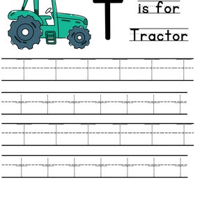 Farm-themed Pre-k Alphabet Tracing Packet - Etsy