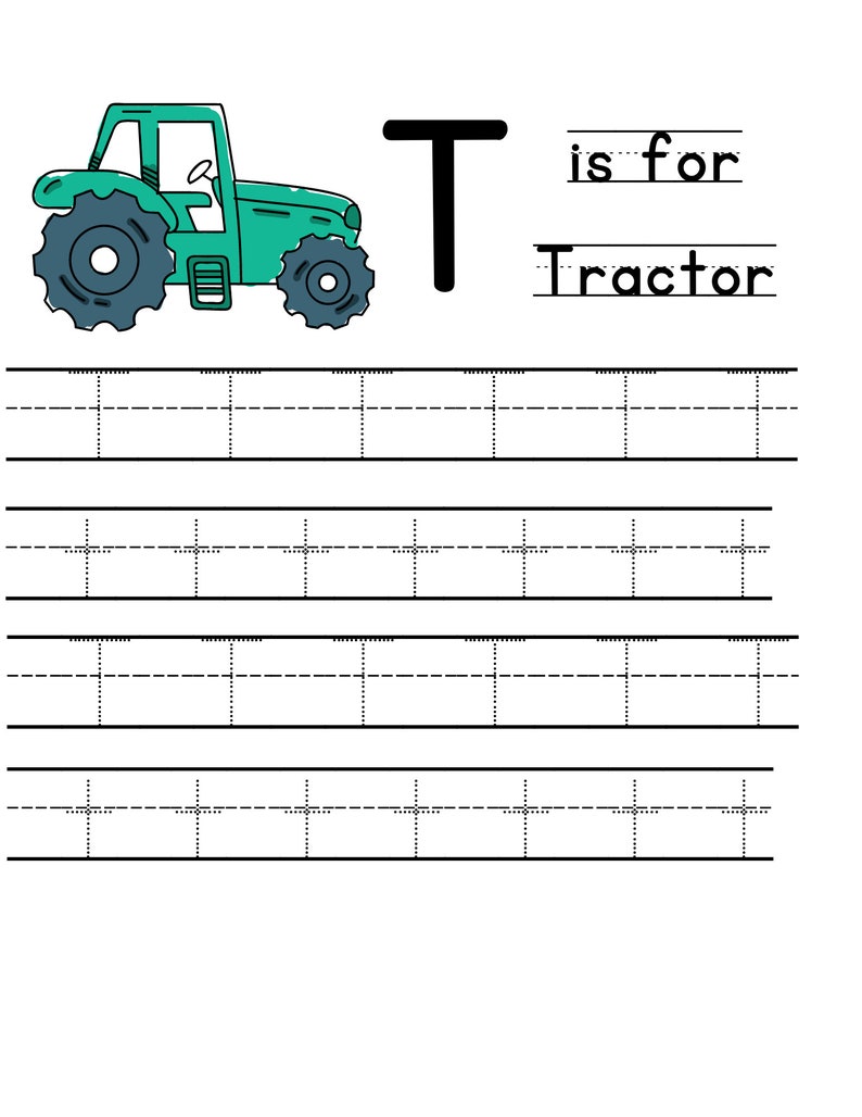 Farm-themed Pre-k Alphabet Tracing Packet - Etsy