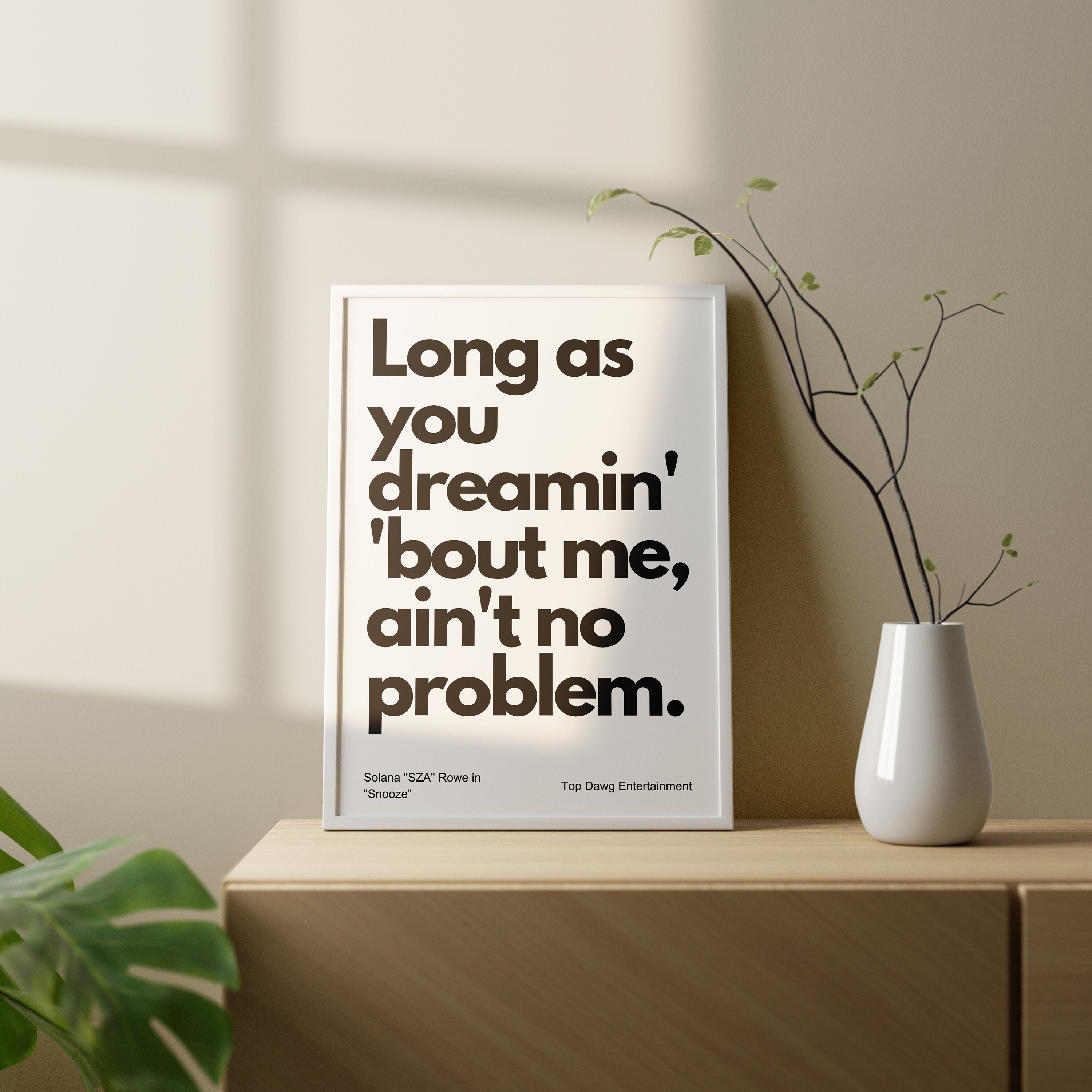 Sza Snooze Lyrics Poster, Minimalist Lyrics, Album Poster, Music ...