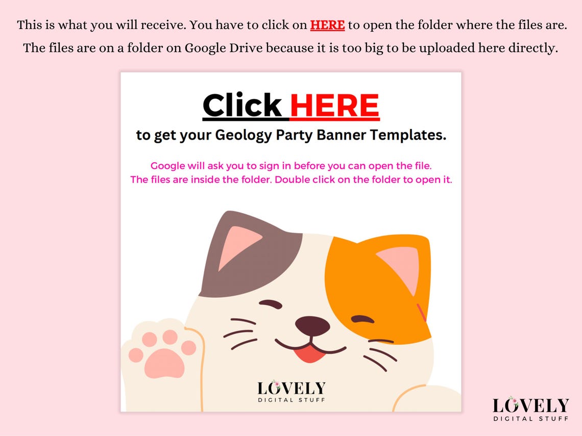 Geology Happy Birthday Banner, Party Banner Template PDF, Printable ...