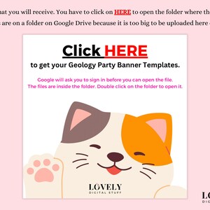 Geology Happy Birthday Banner, Party Banner Template PDF, Printable ...