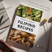 Filipino Digital Cookbook, Filipino Recipe Book, Family Recipe Book ...