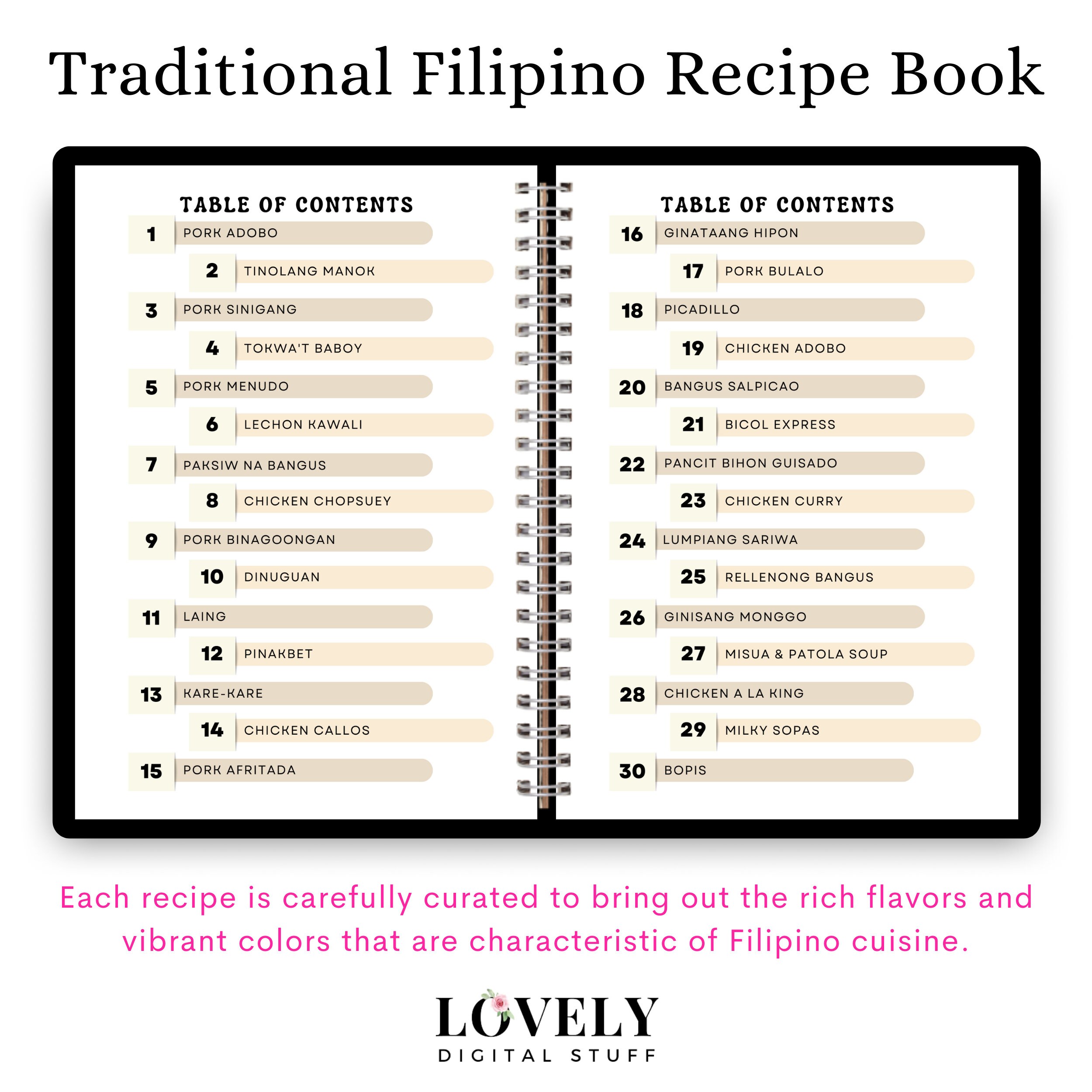 Filipino Digital Cookbook, Filipino Recipe Book, Family Recipe Book ...