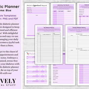 Diabetes Planner, Printable Health Journal, Glucose Tracker, Insulin ...