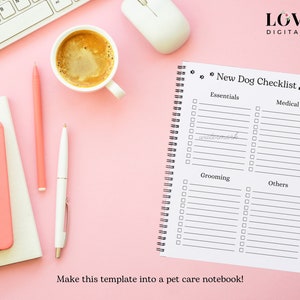 Pet Care Checklist, Printable Pet Care Template, New Dog Checklist, Dog ...