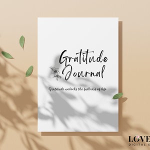 Printable Gratitude Journal Bundle, Wellness, Mindfulness Log ...