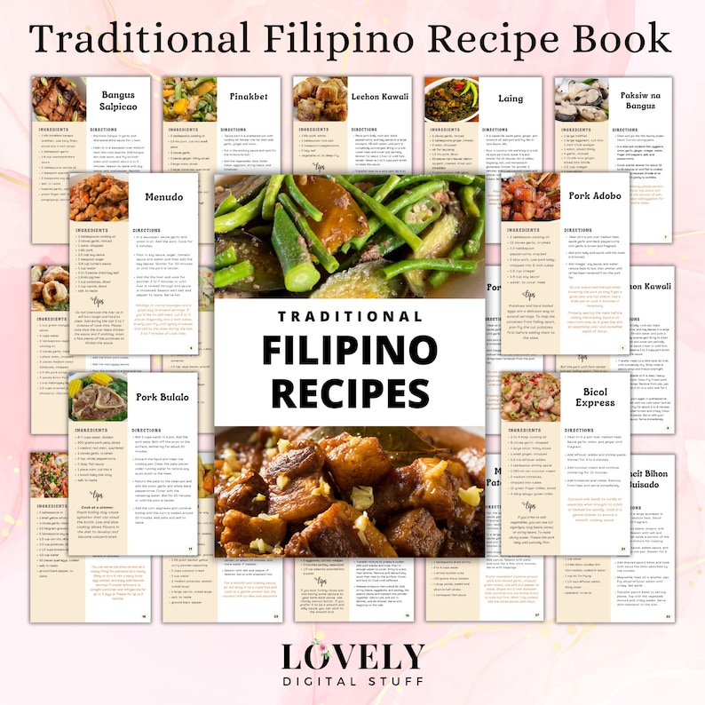 Filipino Digital Cookbook, Filipino Recipe Book, Family Recipe Book ...
