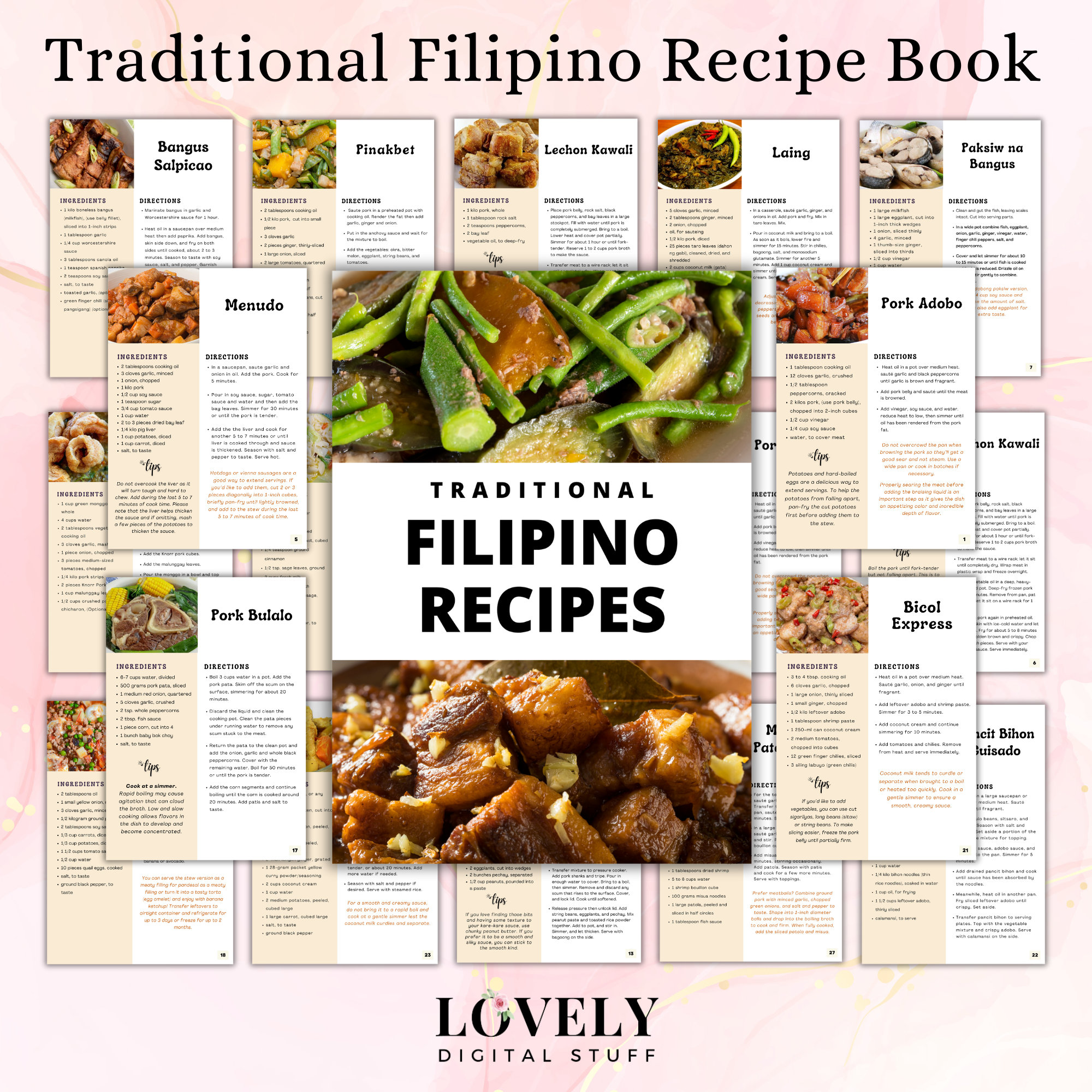 Filipino Digital Cookbook, Filipino Recipe Book, Family Recipe Book ...