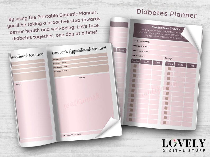 Printable Diabetes Planner, Diabetic Health Journal Template, Medical ...
