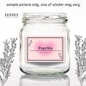 Pink Kitchen Labels, Printable Canister Labels, Herbs and Spices ...