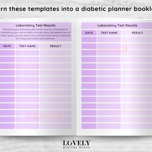 Diabetes Planner, Printable Health Journal, Glucose Tracker, Insulin ...
