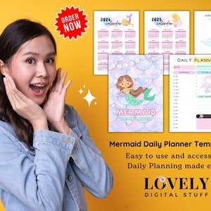 Mermaid Daily Planner Pdf, Printable Daily Planner, Daily Planner ...