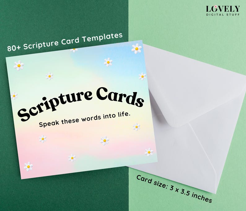 Pastel Color Scripture Cards, Printable Bible Scriptures for Kids ...