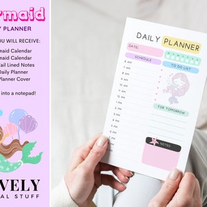 Mermaid Daily Planner Pdf, Printable Daily Planner, Daily Planner ...