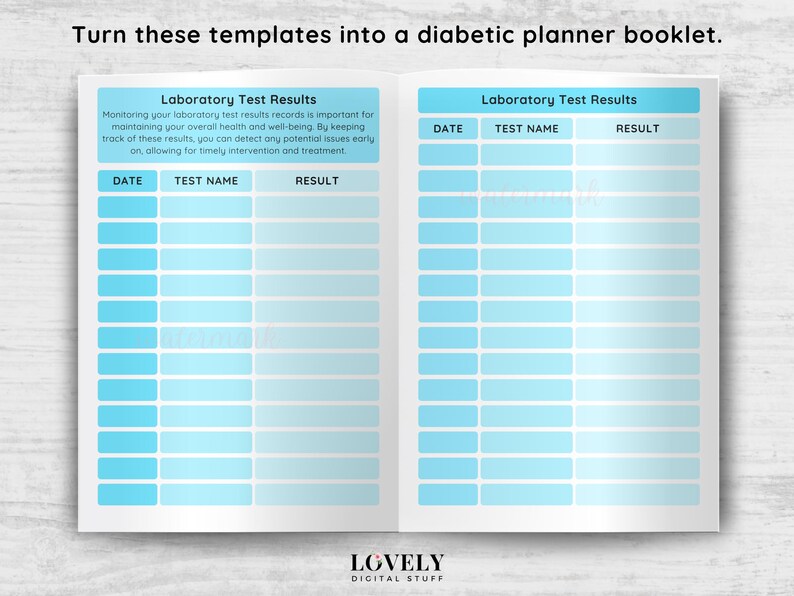 Medical Planner, Printable Health Journal, Include Lab Test Tracker ...