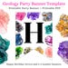 Geology Happy Birthday Banner, Party Banner Template PDF, Printable ...