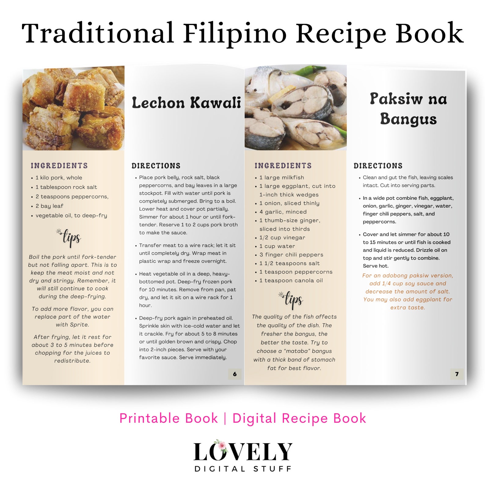 Filipino Digital Cookbook, Filipino Recipe Book, Family Recipe Book ...
