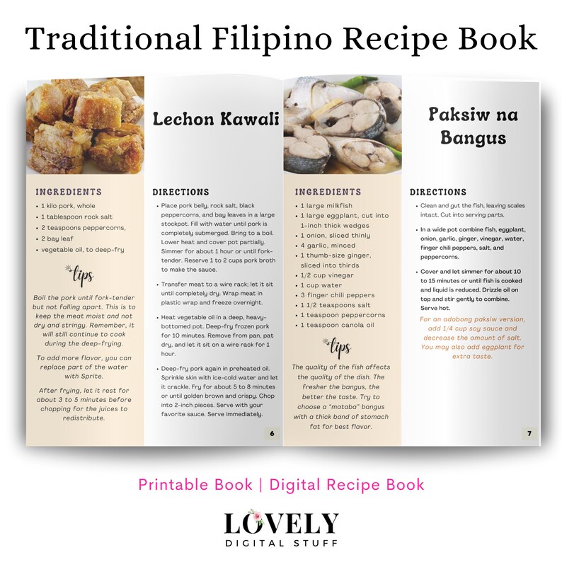 Filipino Digital Cookbook, Filipino Recipe Book, Family Recipe Book ...