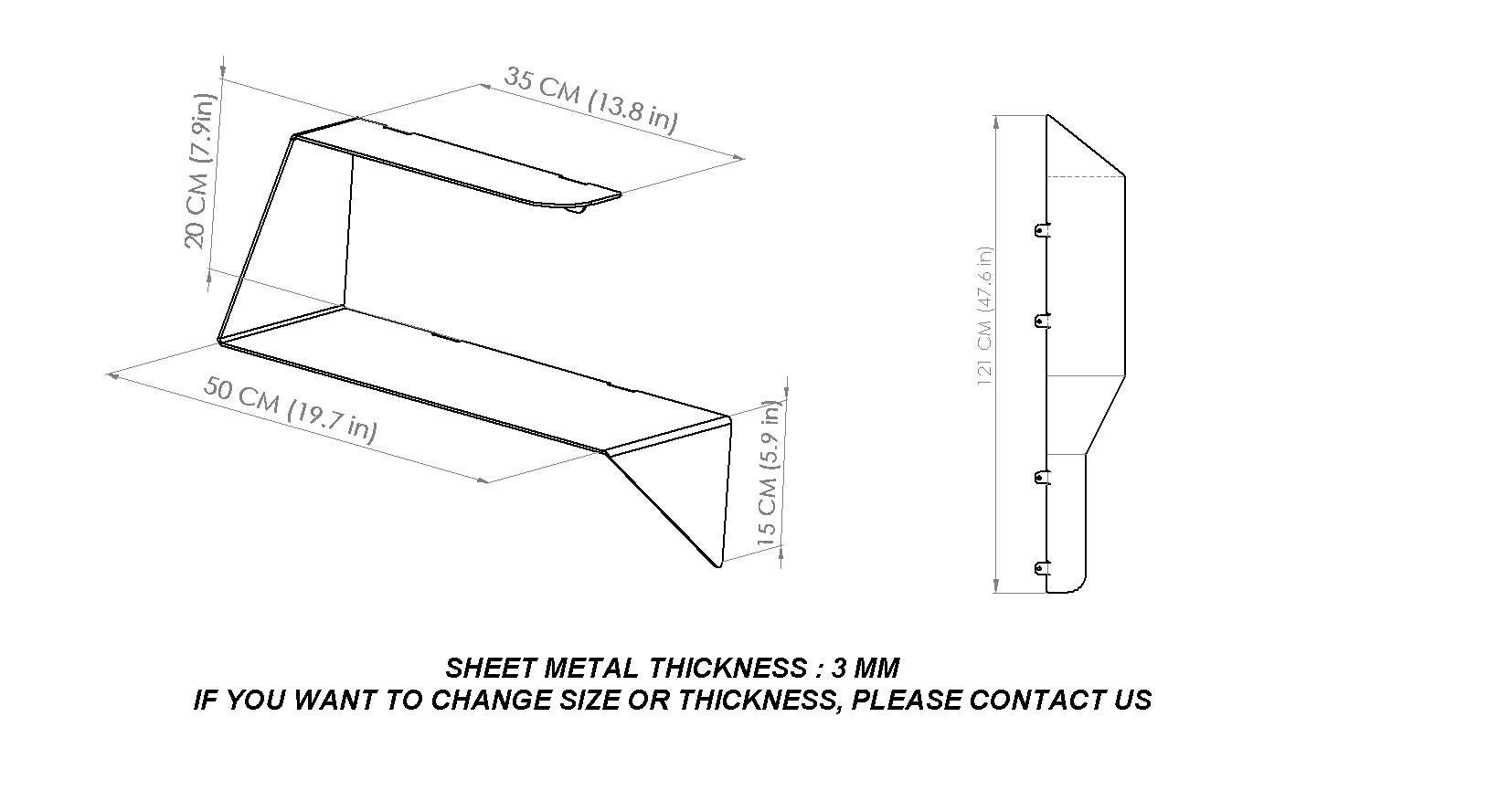 Modern Metal Wall Shelf Design, Minimalist Floating Shelf, Bending ...