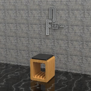 Parametric Stool, Digital Parametric Furniture, Easy Assemble DIY CNC ...