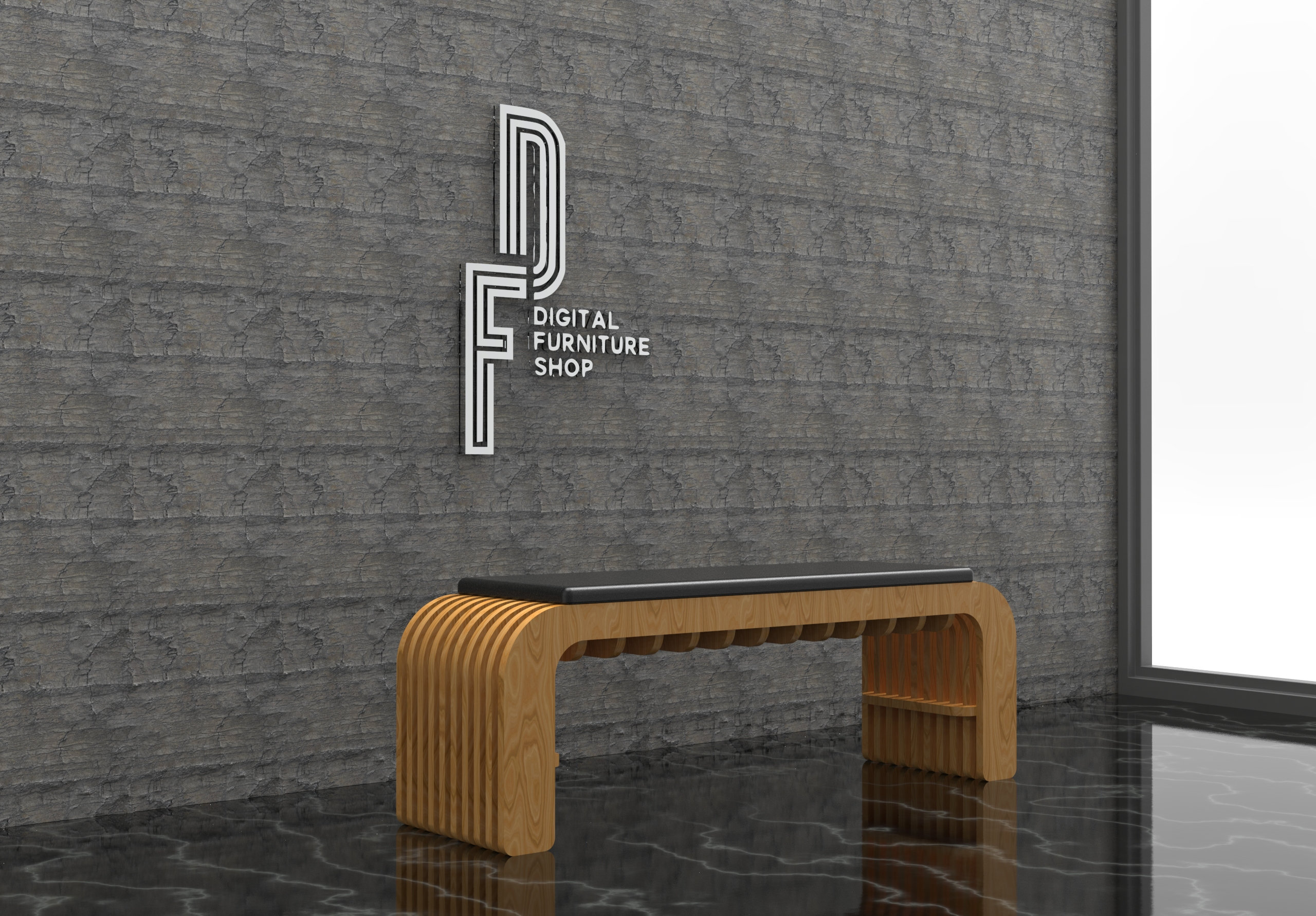 Parametric Bench, Digital Parametric Furniture, Easy Assemble DIY CNC ...