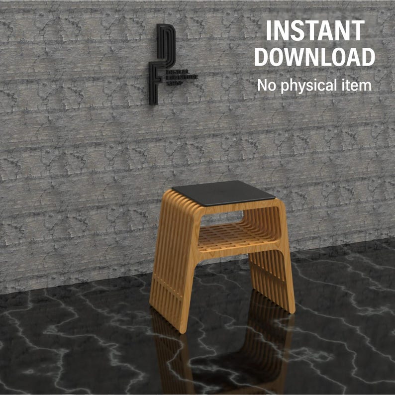 Modern Parametric Stool | CNC & Laser Cut Files | DIY Digital Plan - Etsy