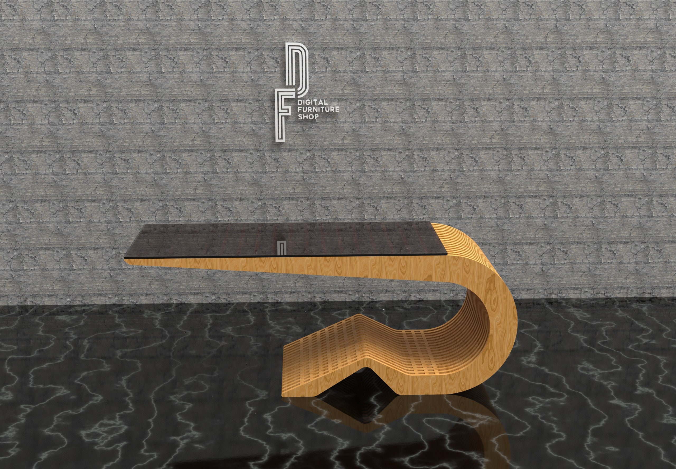 Coffee Table, Parametric Cofee Table, Digital Furniture, Easy Assemble ...