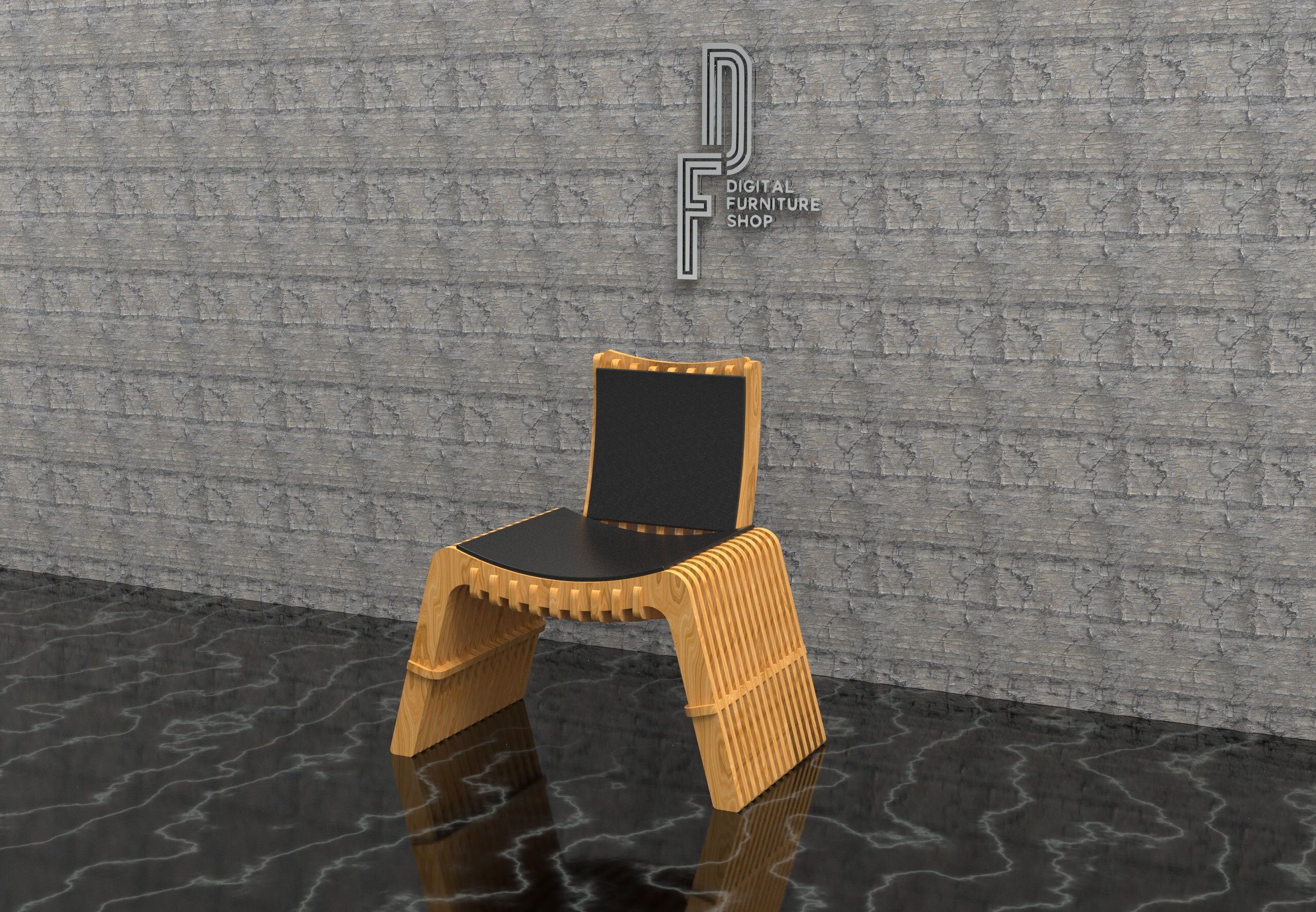 Parametric Chair, Digital Parametric Furniture, Easy Assemble DIY CNC ...