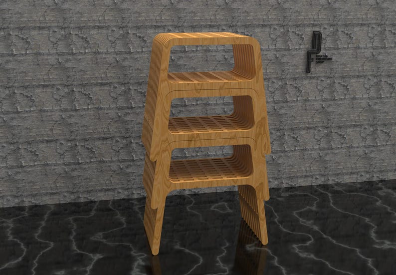 Modern Parametric Stool | CNC & Laser Cut Files | DIY Digital Plan - Etsy