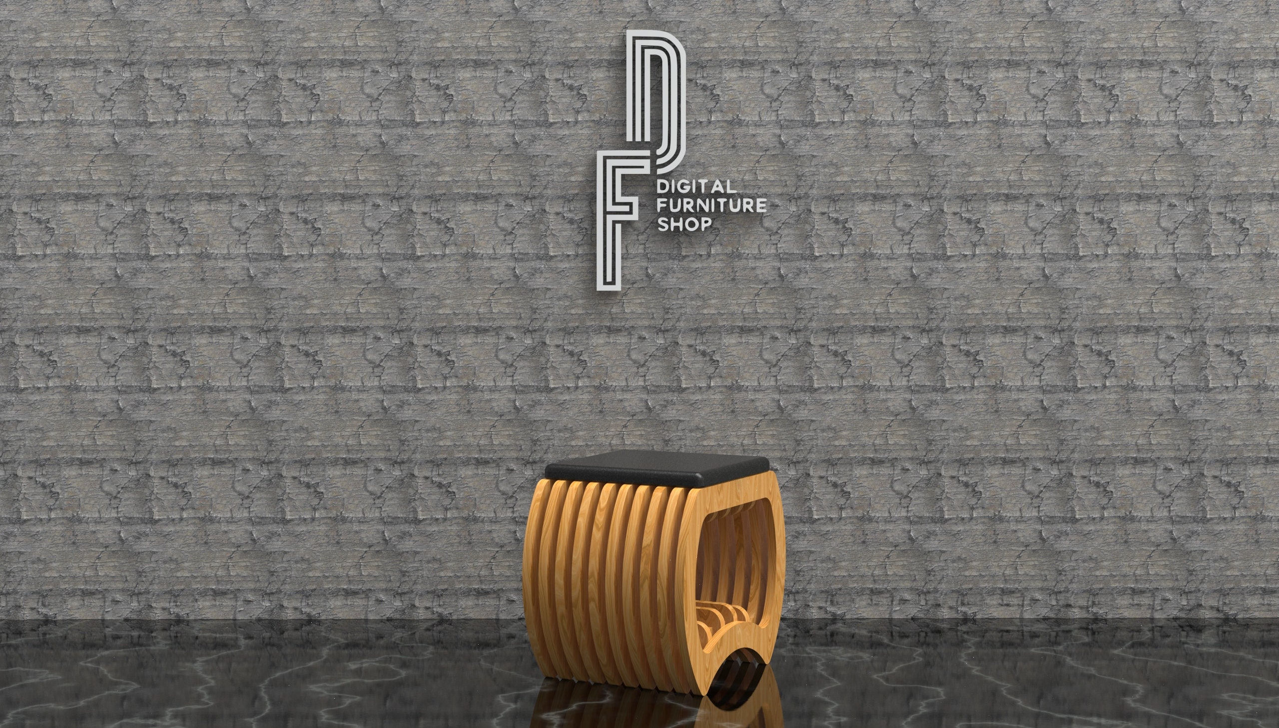 Parametric Stool, Digital Parametric Furniture, Easy Assemble DIY CNC ...