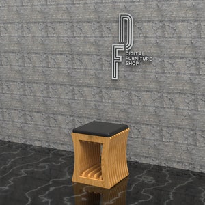 Parametric Stool, Digital Parametric Furniture, Easy Assemble DIY CNC ...