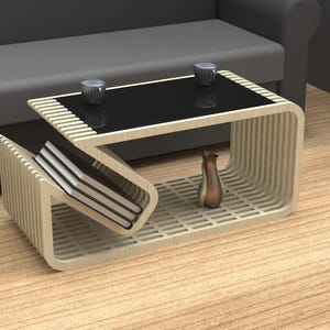 Coffee Table, Parametric Design, Digital Furniture, Minimalist Coffee Table, DIY, Cnc Cutting ...