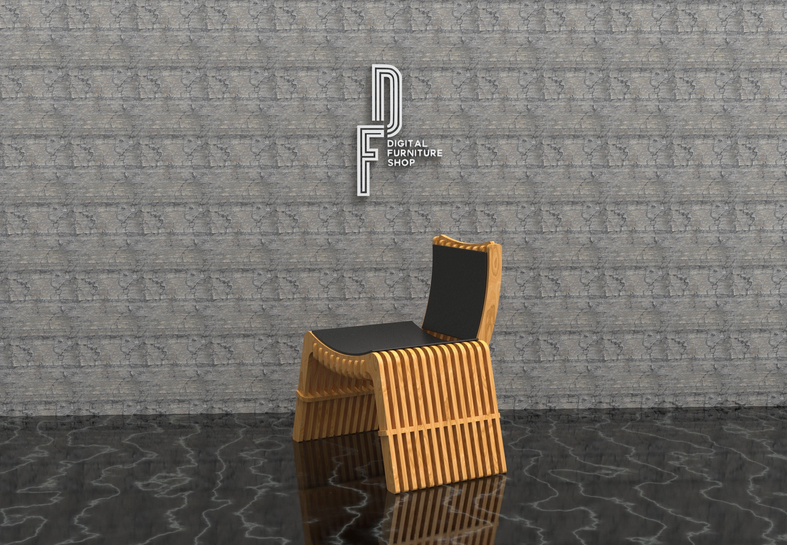 Parametric Chair, Digital Parametric Furniture, Easy Assemble DIY CNC ...