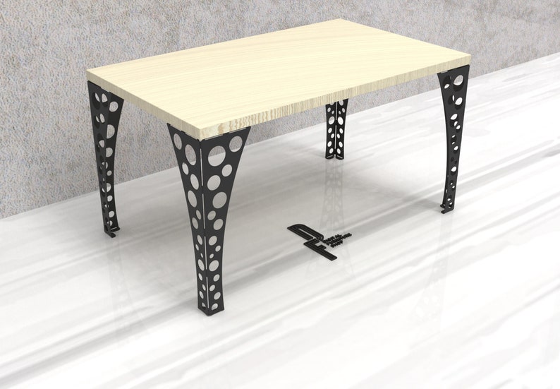 Industrial Table Metal Leg DXF Plan, Metal Table Legs, Cnc Cutting ...