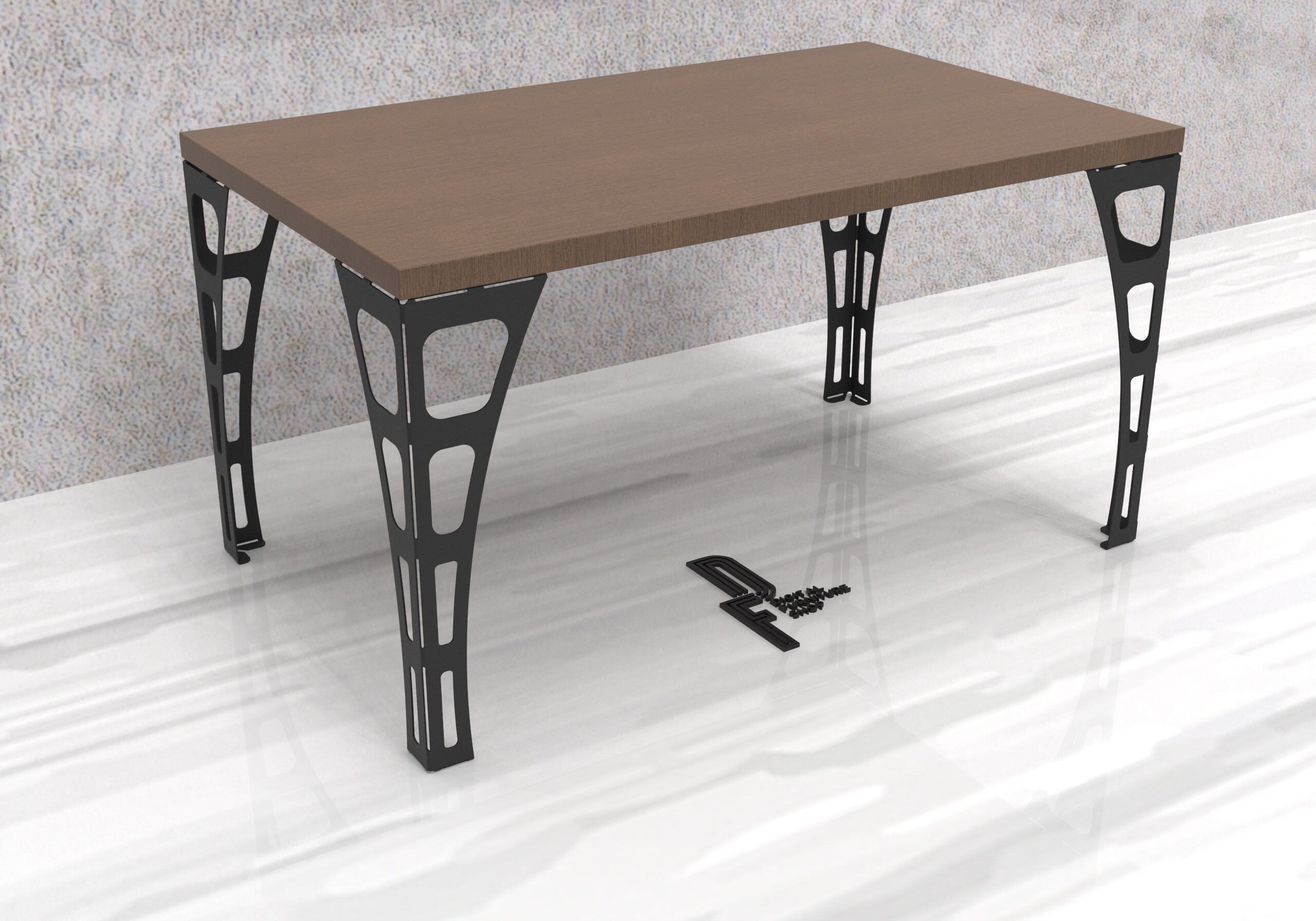 Industrial Table Metal Leg DXF Plan, Metal Table Legs, Cnc Cutting ...