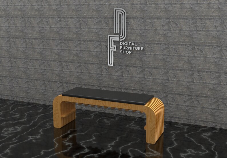 Parametric Bench, Digital Parametric Furniture, Easy Assemble DIY CNC ...