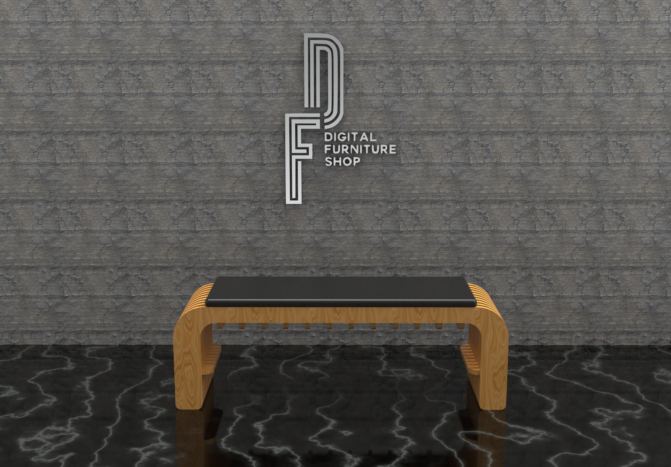 Parametric Bench, Digital Parametric Furniture, Easy Assemble DIY CNC ...