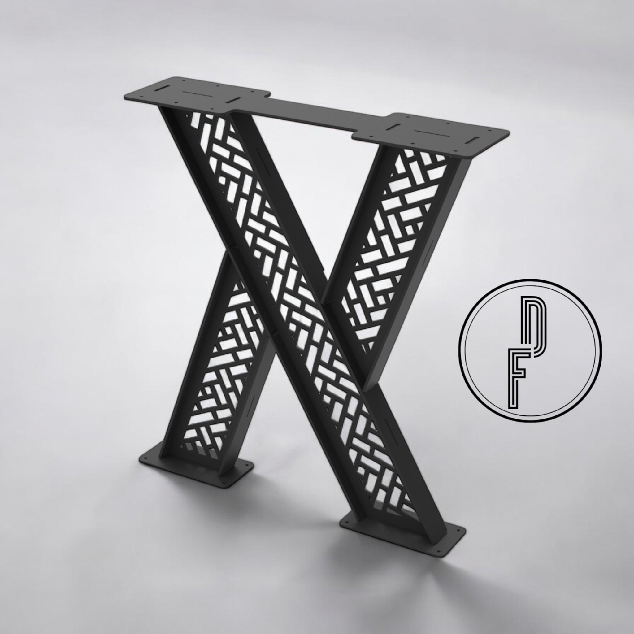 X Metal Table Legs, Metal Dining Table Legs, Digital Table Legs, Dxf ...