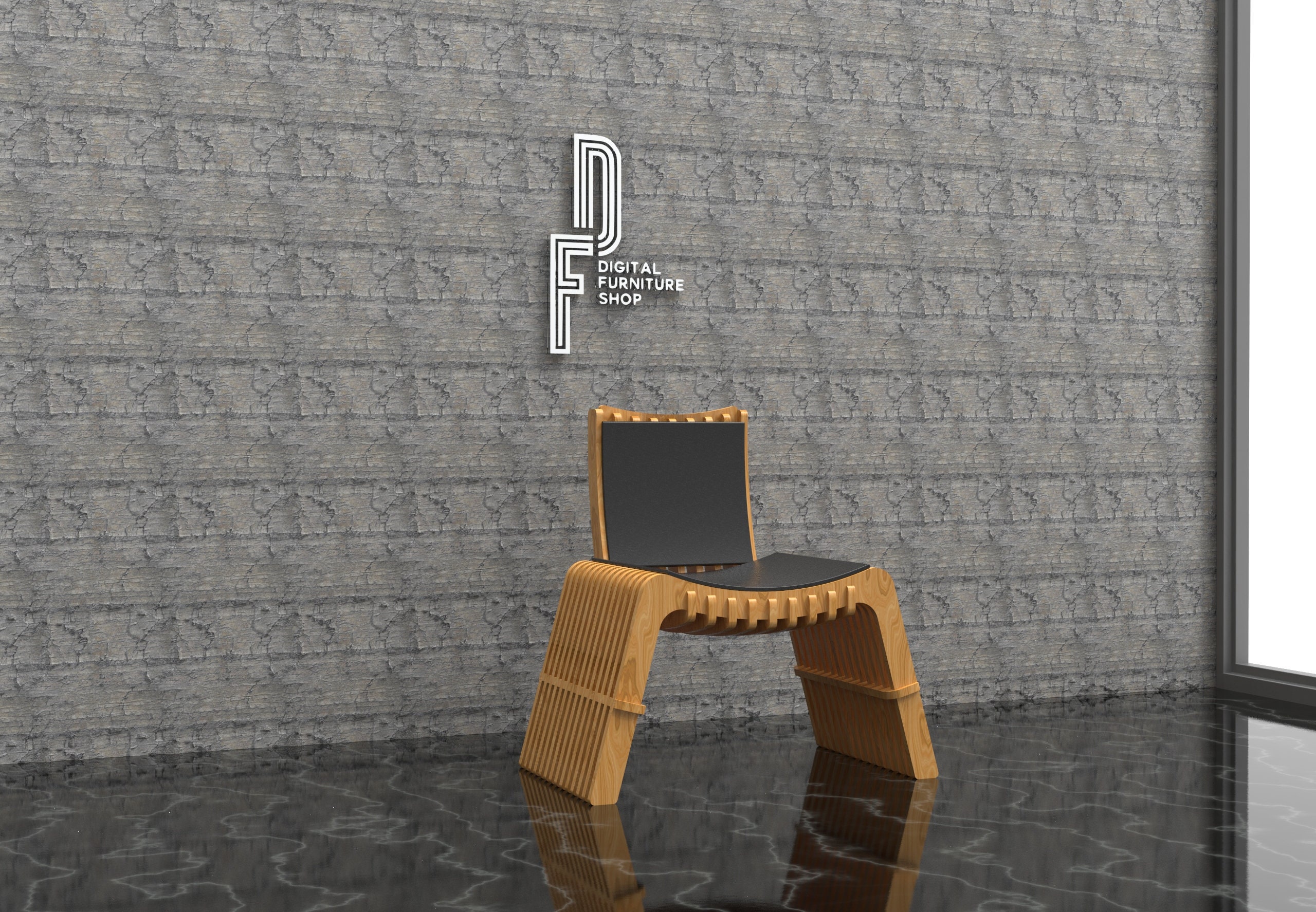 Parametric Chair Digital Parametric Furniture Easy Assemble Diy Cnc Ready Cutting Files Etsy